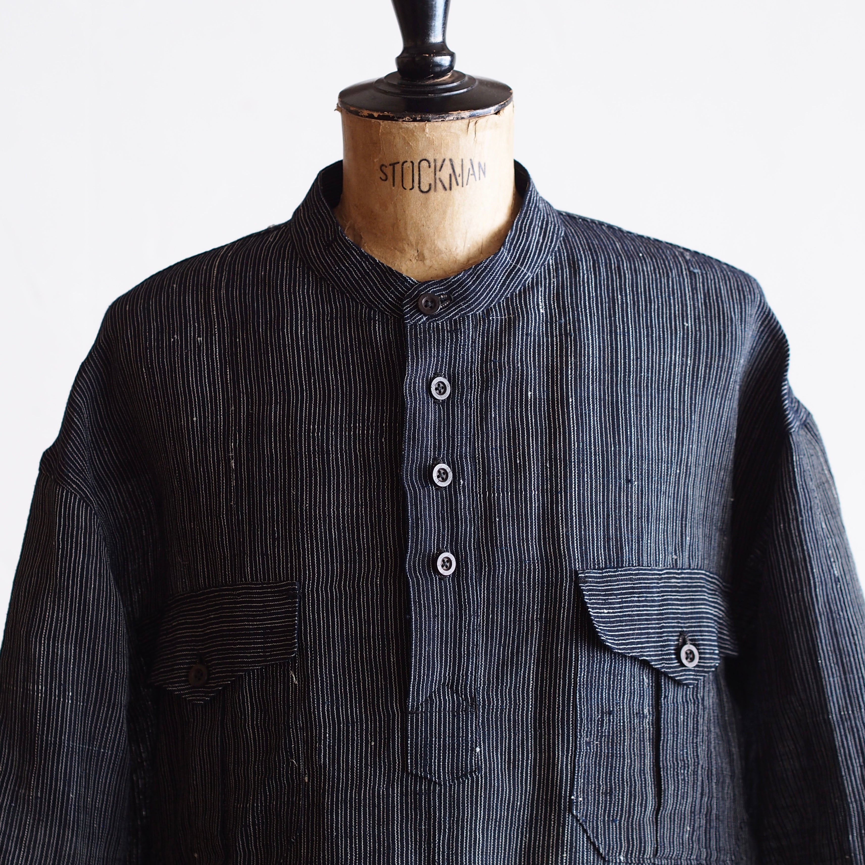 NORA SMOCK~japan old hemp/silk fabric~