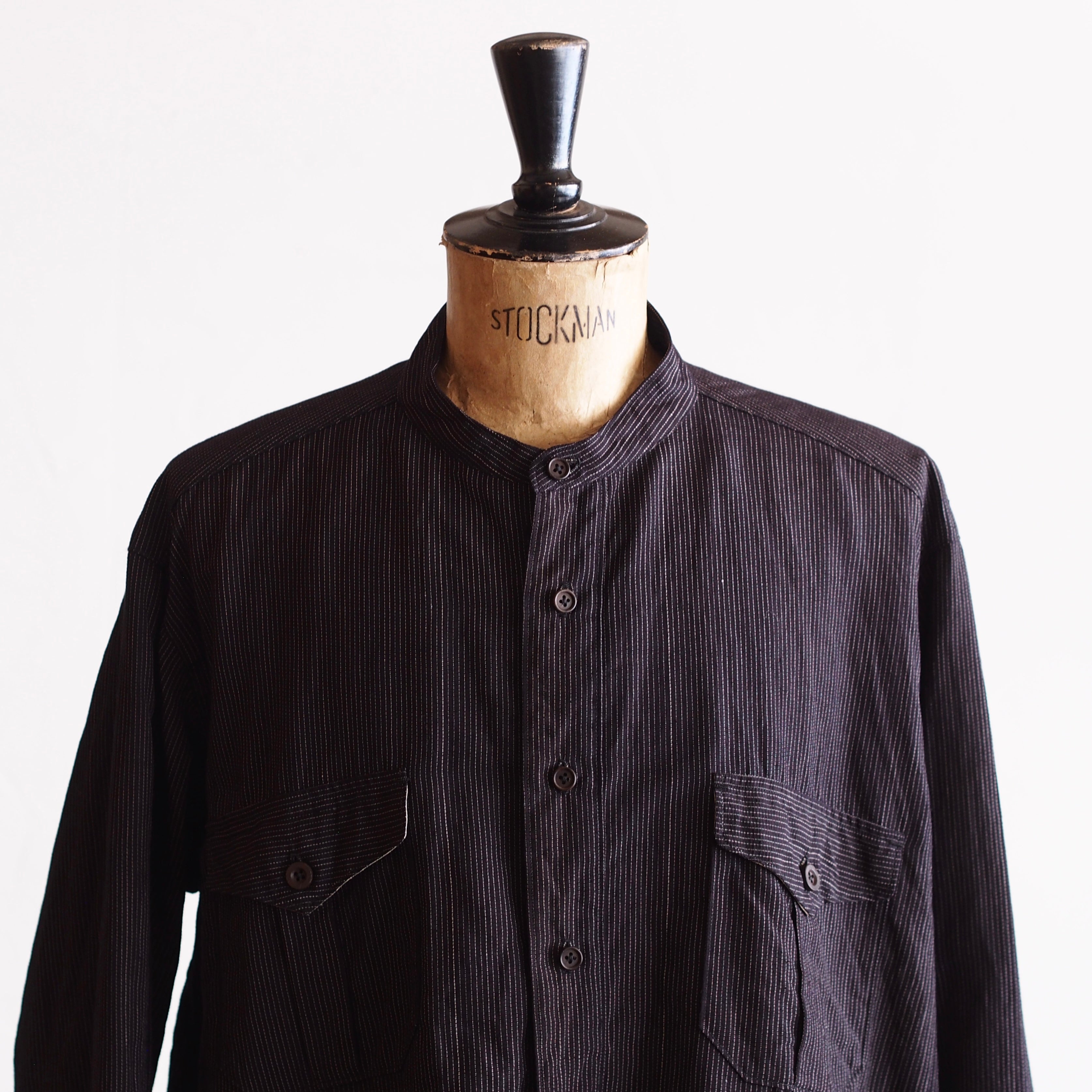 NORA SHIRT~Japan old stripe cotton/silk fabric~