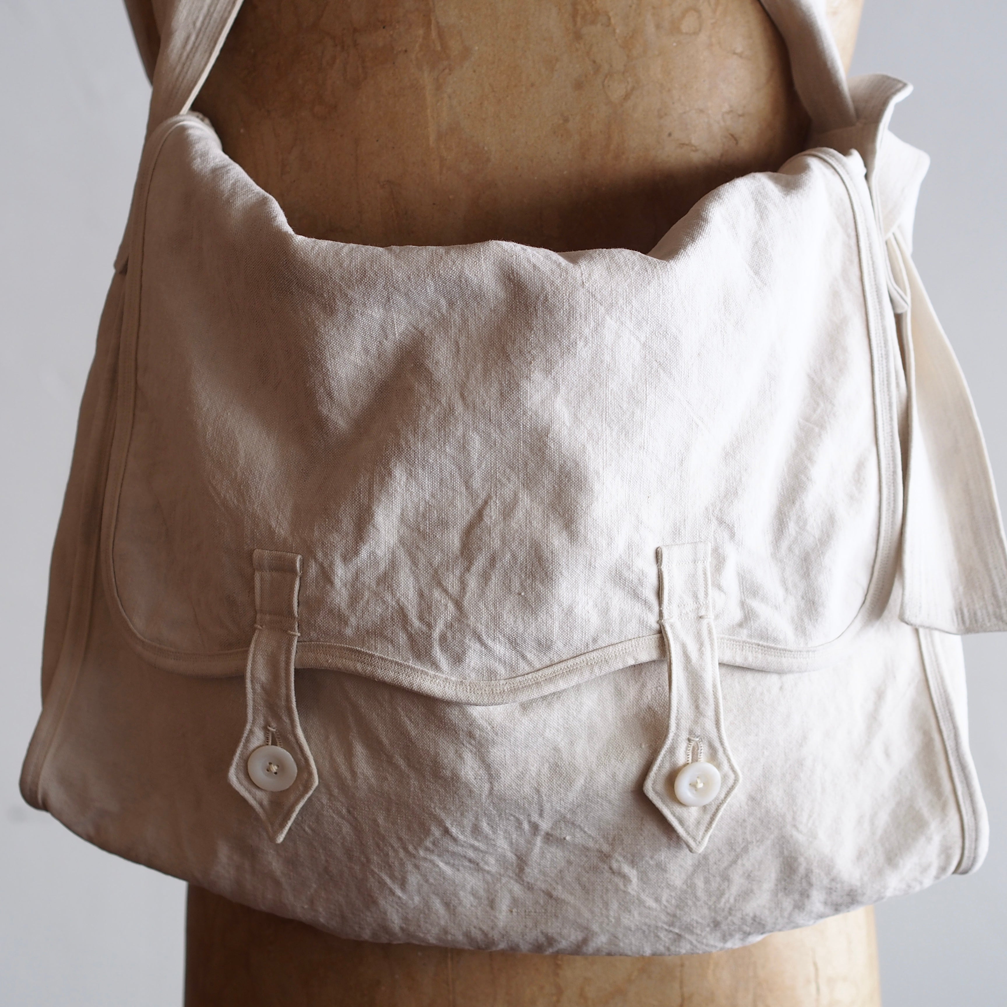 NORA BAG~type postman~japan old linen fabric